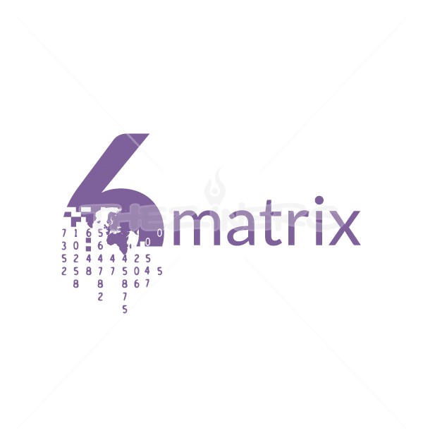 6 Digit Matrix Logo Vector