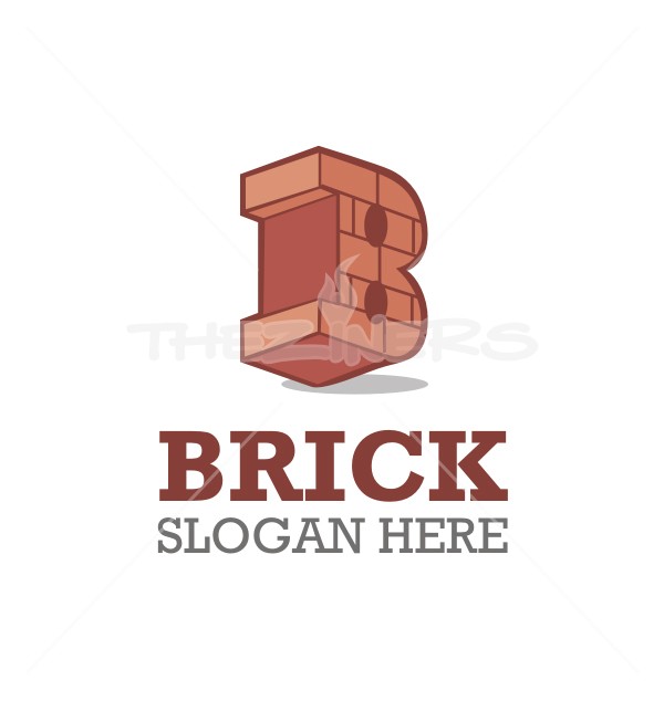 B Letter Brick Letter Elite Logo Template