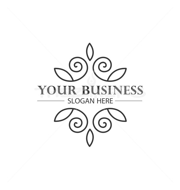 Curves Flower Elite Floral Logo Design