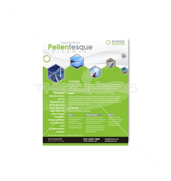 Solar System & Solar Energy Front Back Flyer Template